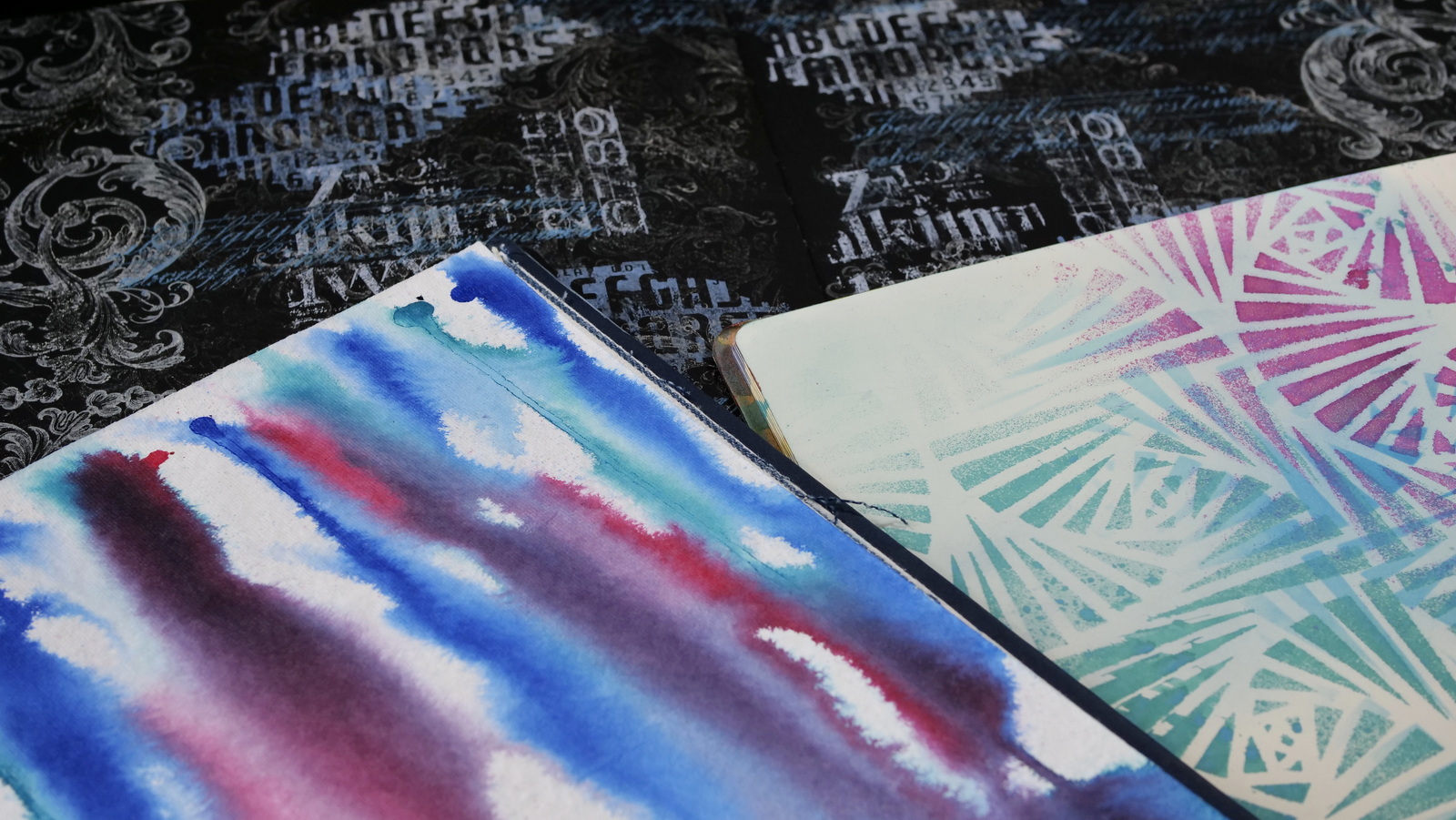 5 Art Journal Background Ideas Using Ink - Hop-A-Long Studio