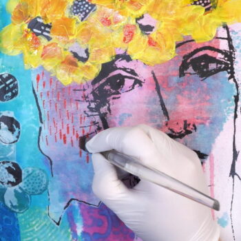 Art Journaling with Tissue Paper Collage - Hop-A-Long Studio