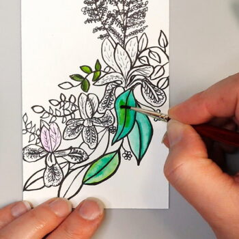 5 Creative Techniques with Watercolor Markers - Hop-A-Long Studio