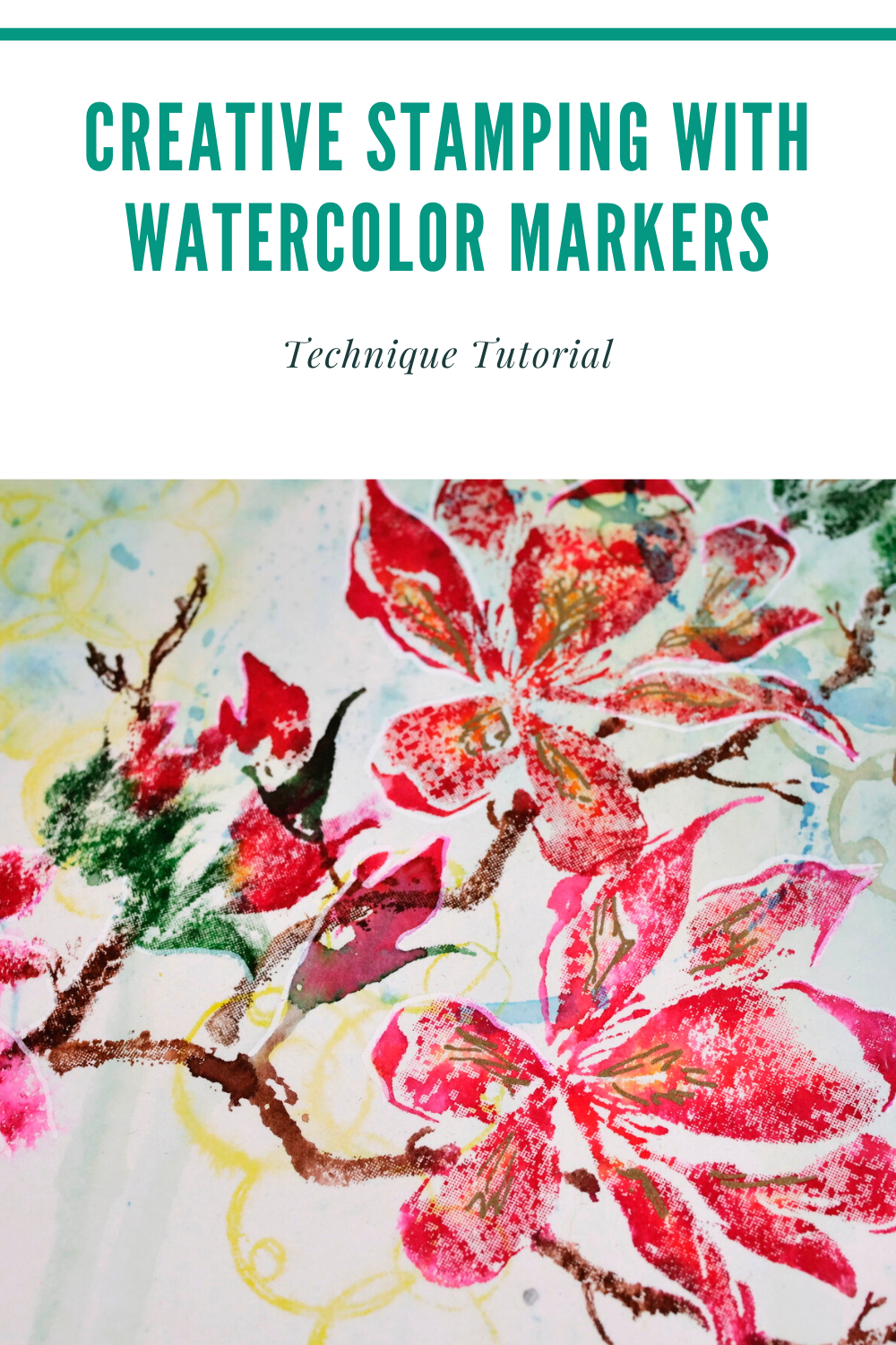 Creative Stamping with Watercolor Markers - Hop-A-Long Studio