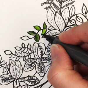 5 Creative Techniques with Watercolor Markers - Hop-A-Long Studio