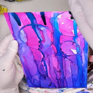 How to use Resist Techniques with Alcohol Inks - Hop-A-Long Studio