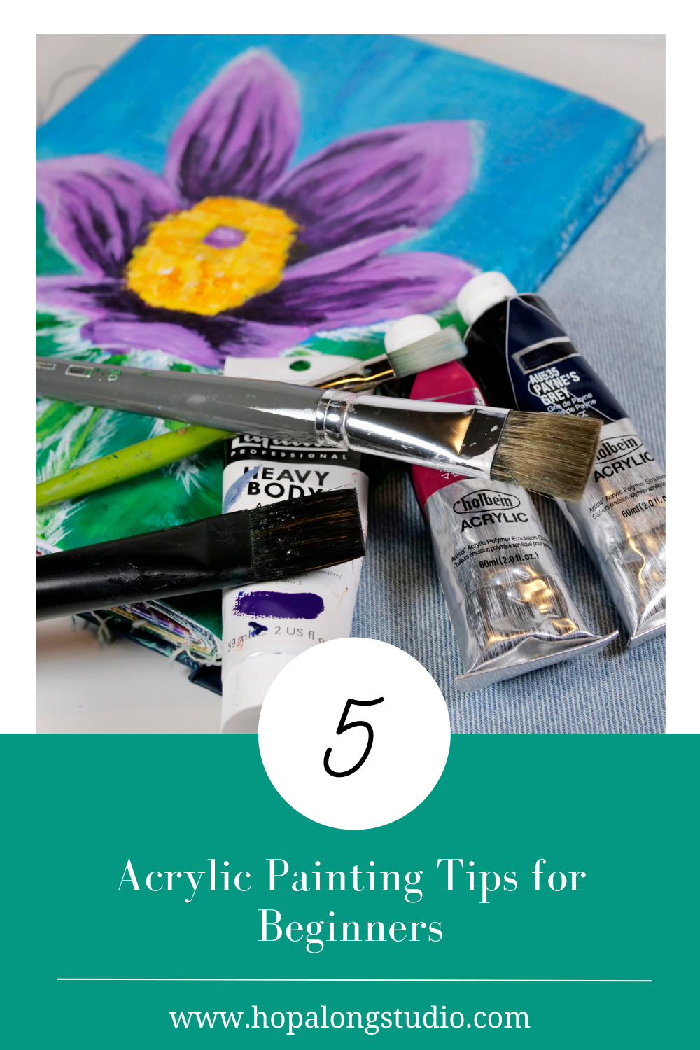 5 Beginner Friendly Acrylic Painting Techniques - Hop-A-Long Studio