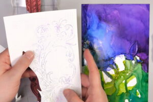 How to use Resist Techniques with Alcohol Inks - Hop-A-Long Studio