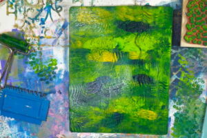 How to Gelli Print on Tissue Paper - Hop-A-Long Studio