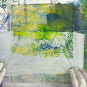 How to Gelli Print on Tissue Paper - Hop-A-Long Studio