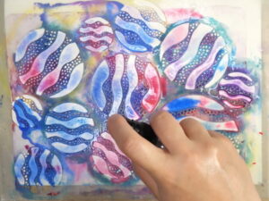 How to use Watercolors with Stencils - Hop-A-Long Studio