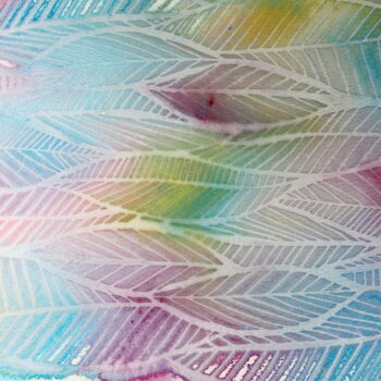 How to use Watercolors with Stencils - Hop-A-Long Studio