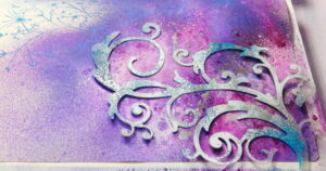 Easy Art Journal Backgrounds with Spray Paints and Inks - Hop-A-Long Studio
