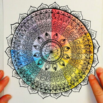 How to Create a Colorful Mandala Using the Color Wheel - Hop-A-Long Studio