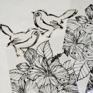 How to Stamp on Acetate Sheets with Inks and Paints - Hop-A-Long Studio