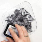 How to Stamp on Acetate Sheets with Inks and Paints - Hop-A-Long Studio