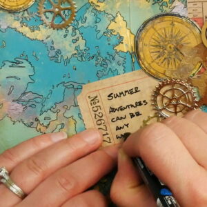 How to Create Unique Art Journal Backgrounds with Plastic Wrap - Hop-A ...