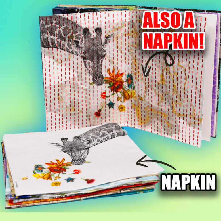 Art Journaling with Napkins - Hop-A-Long Studio